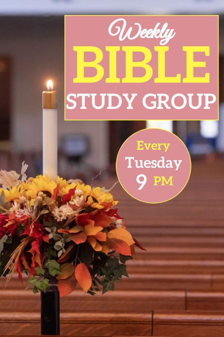 Weekly Bible Study Poster Template | PosterMyWall