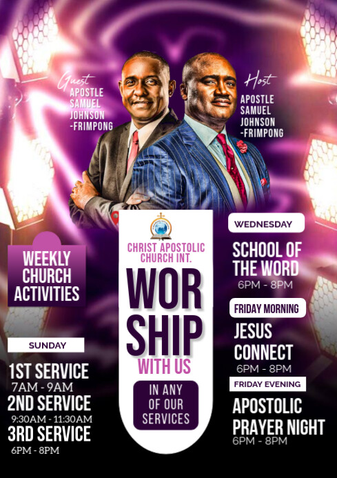 WEEKLY CHURCH ACTIVITIES Template | PosterMyWall