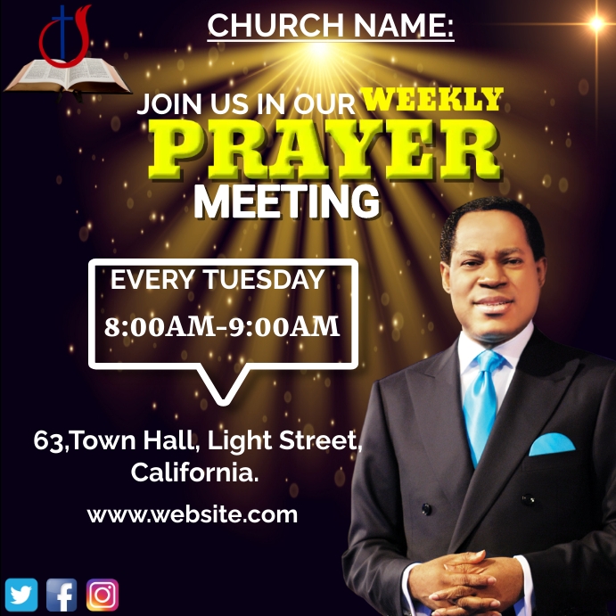 Weekly church service design template | PosterMyWall