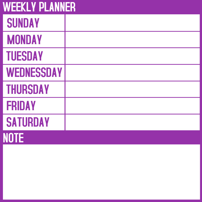 weekly Template | PosterMyWall