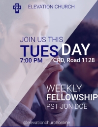 WEEKLY FELLOWSHIP Template | PosterMyWall