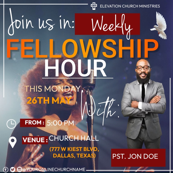 Copy of Weekly Fellowship | PosterMyWall