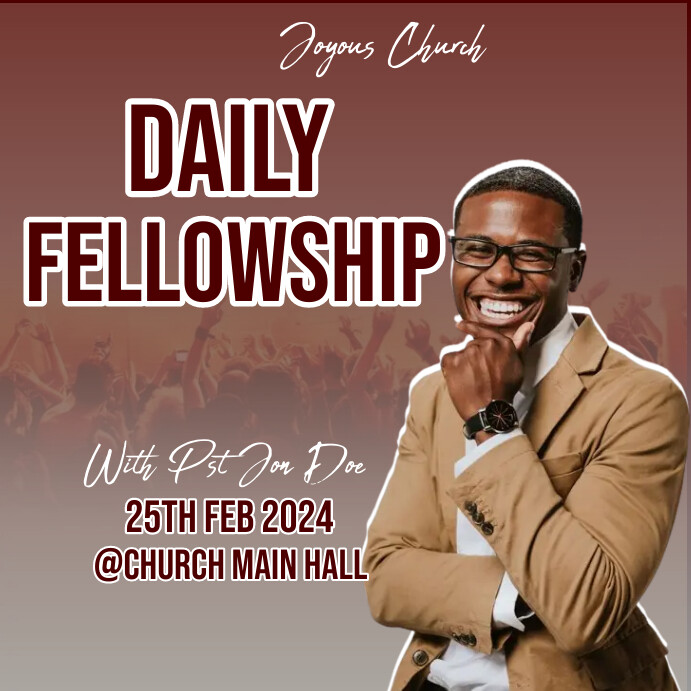 weekly fellowship Templat | PosterMyWall