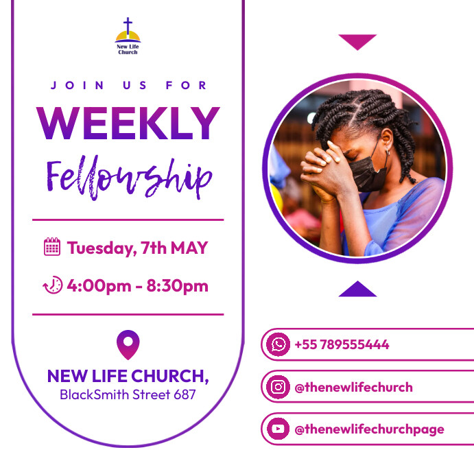 Copy of weekly fellowship | PosterMyWall