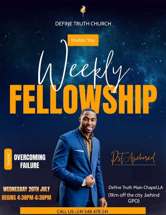 weekly fellowship Template | PosterMyWall