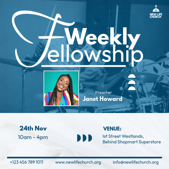 Weekly Fellowship Flyer Template | PosterMyWall