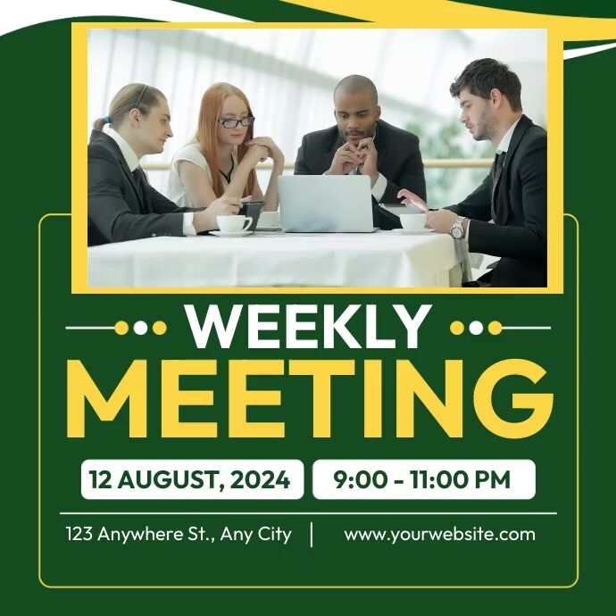 Modèle Weekly Meeting | PosterMyWall