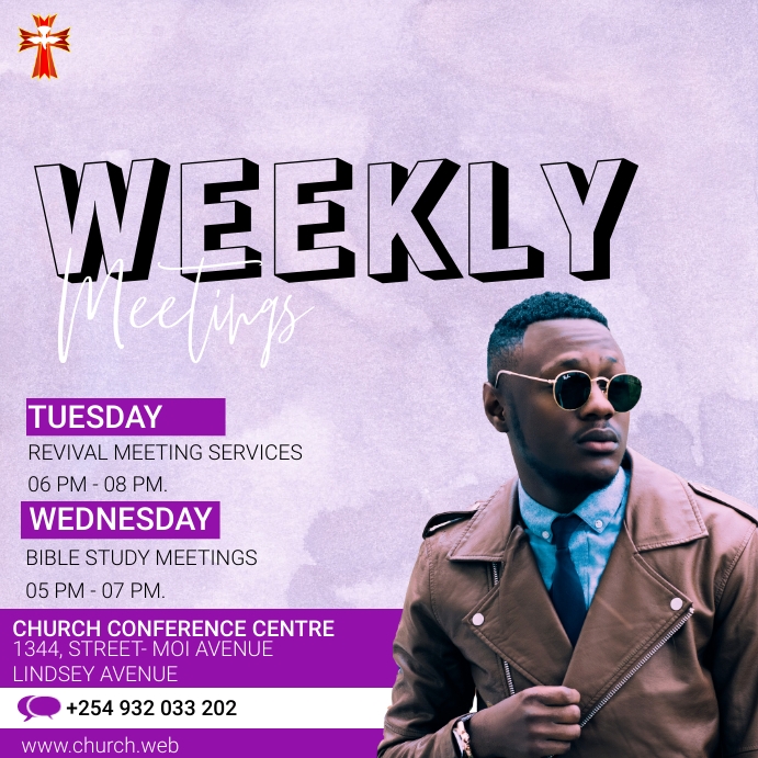 Weekly meetings flyer Template | PosterMyWall