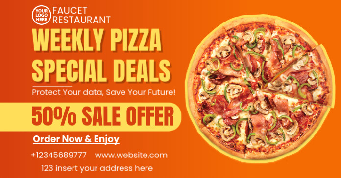 Weekly pizza sale offer template design 2025 | PosterMyWall