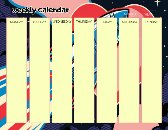 Modèle WEEKLY PLANNER | PosterMyWall