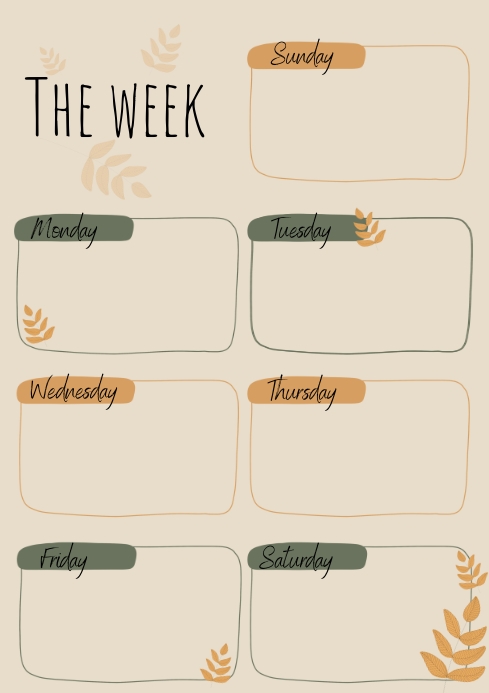 Weekly planner Template | PosterMyWall
