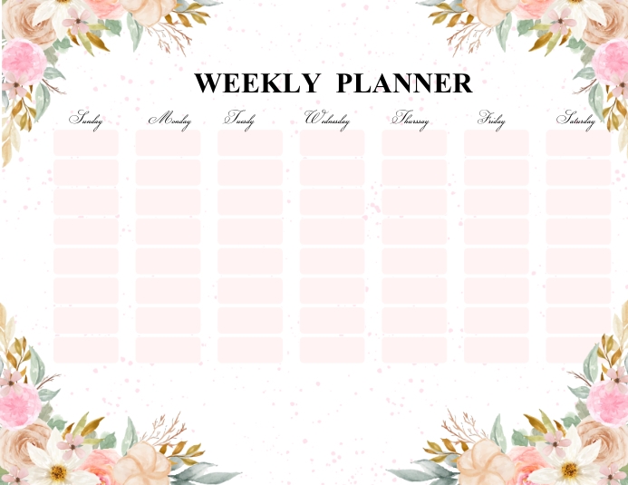 Weekly Planner Flyer Template | PosterMyWall