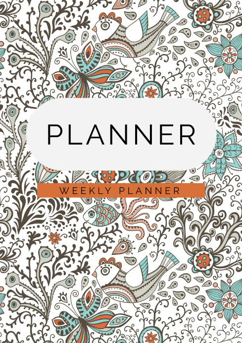 WEEKLY PLANNER journal COVER Template | PosterMyWall