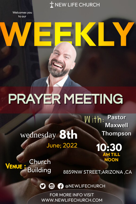 Weekly Prayer Template | PosterMyWall