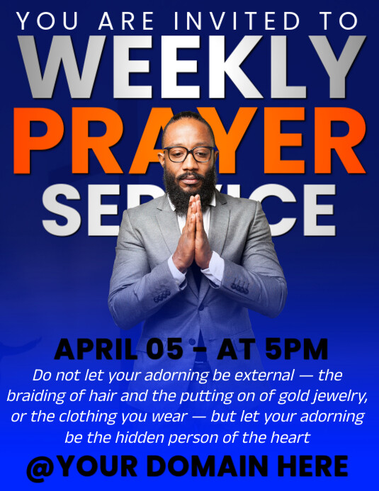 weekly prayer service Template | PosterMyWall