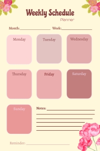 Weekly Schedule Planner Template | PosterMyWall