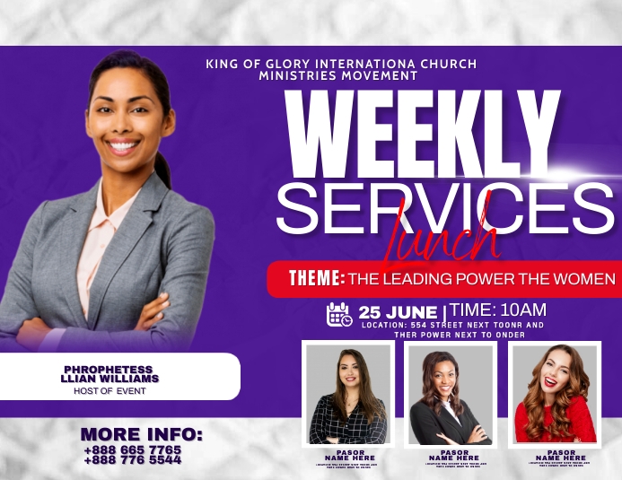 Plantilla de weekly service | PosterMyWall