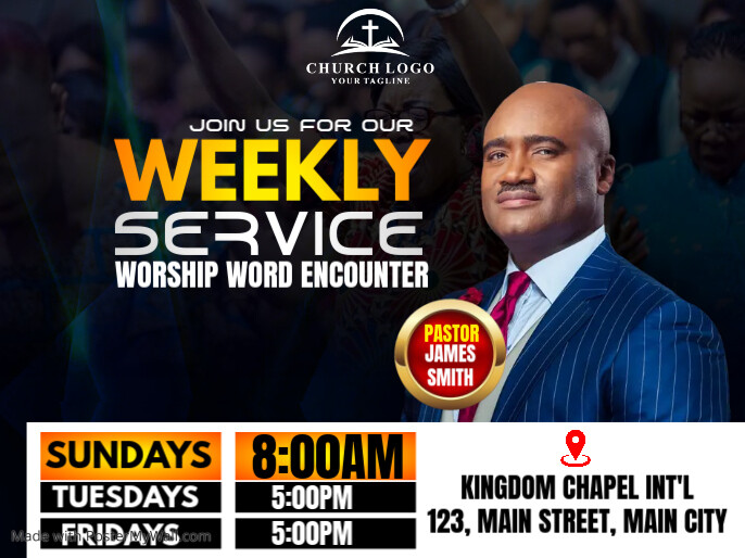 Copy of weekly service flyer | PosterMyWall