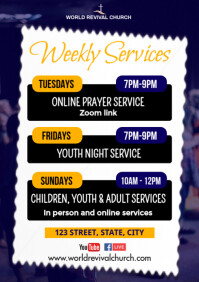 Weekly service schedule Template | PosterMyWall