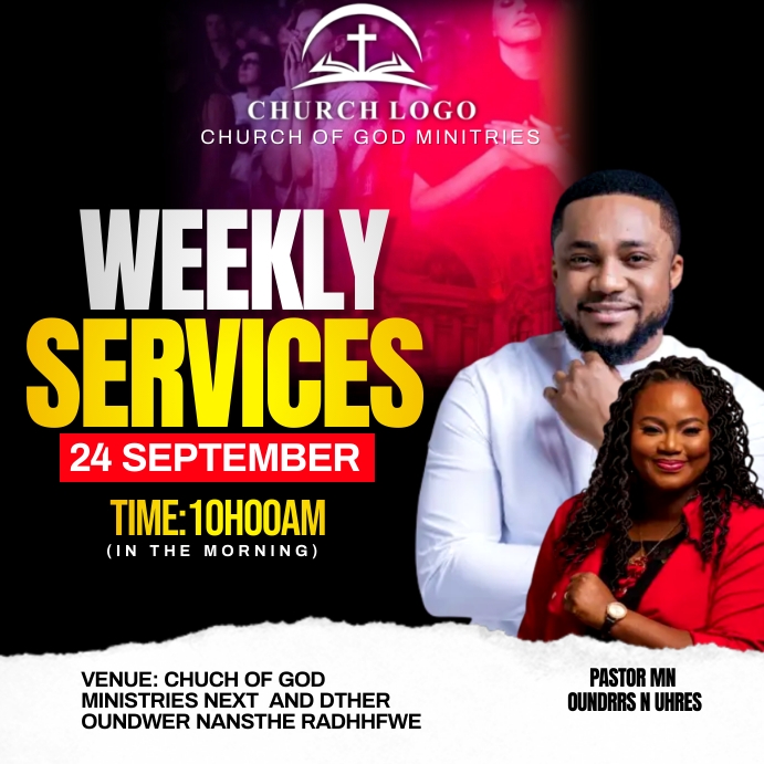 weekly services Template | PosterMyWall