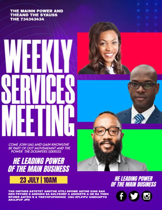 weekly services Template | PosterMyWall