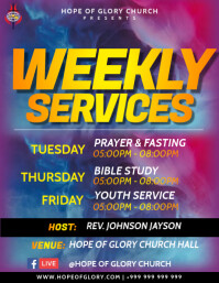 Weekly service Template | PosterMyWall