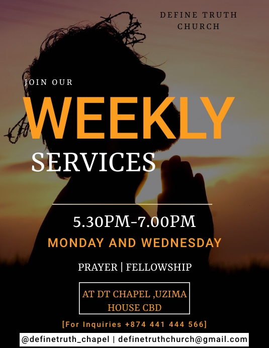 Copy of Weekly services | PosterMyWall