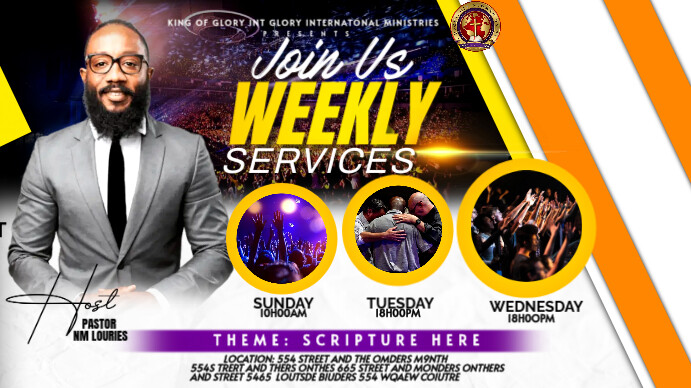 weekly services Template | PosterMyWall