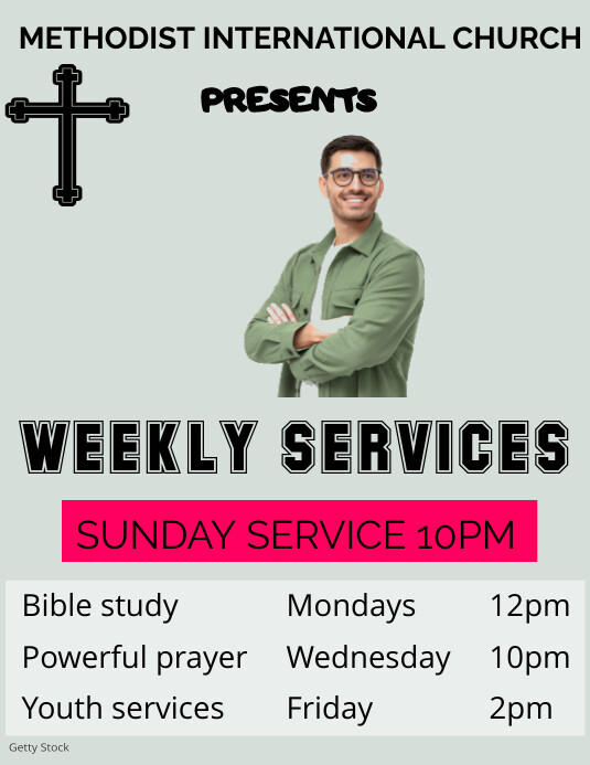 Copy of weekly services | PosterMyWall