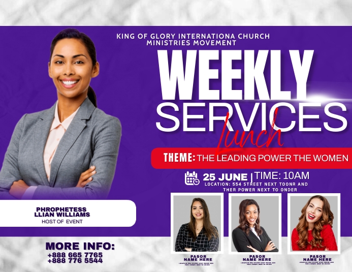 weekly services Template | PosterMyWall