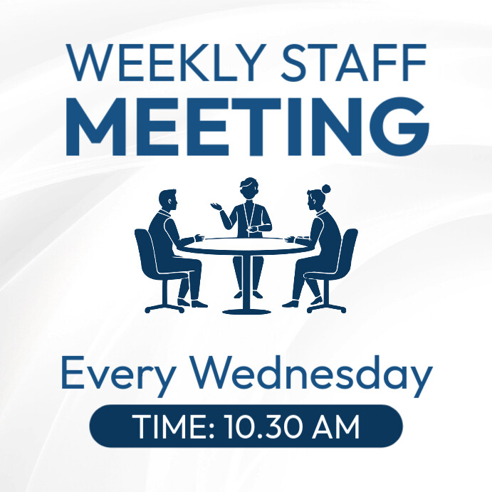 weekly staff meeting Template | PosterMyWall