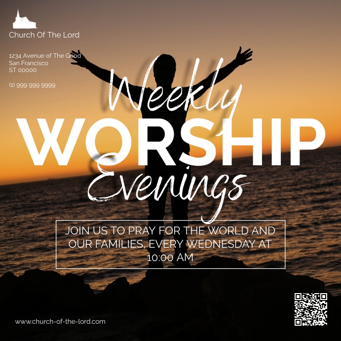 Weekly Workship church instagram template | PosterMyWall