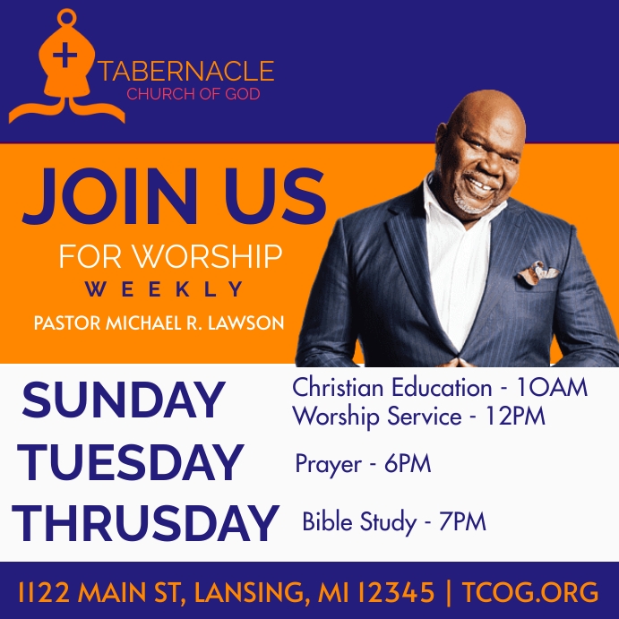 Copy of Weekly Worship , church schedule , worship | PosterMyWall