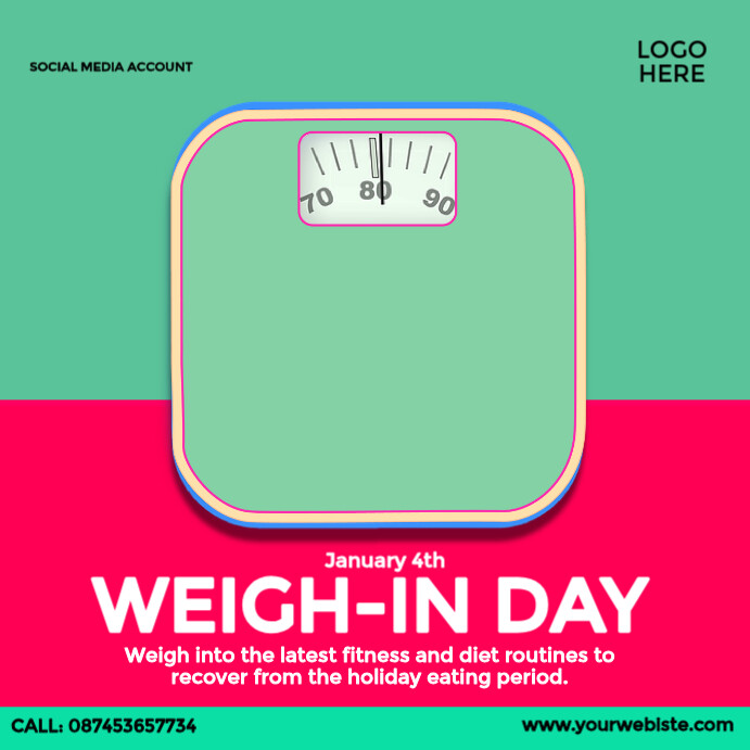 Plantilla de Weigh-In Day | PosterMyWall