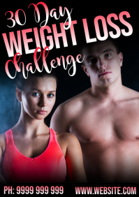30 Days Weight Loss Challenge flyer poster Template | PosterMyWall