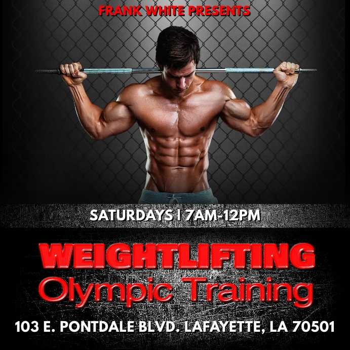 Copia de WEIGHTLIFTING FITNESS TRAINING FLYER TEMPLATE | PosterMyWall