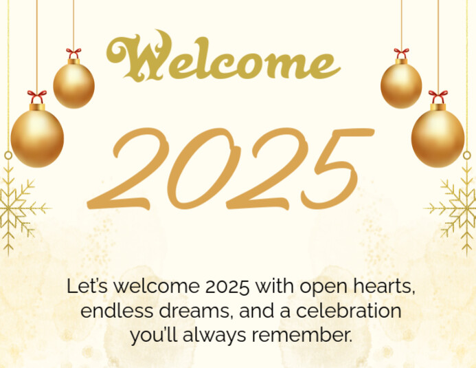 Welcome 2025 happy new year Template | PosterMyWall