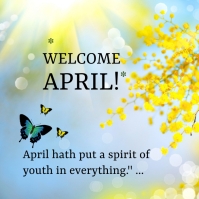 WELCOME APRIL Template | PosterMyWall