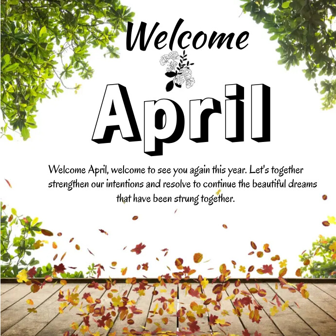 Plantilla de Welcome April Instagram post | PosterMyWall