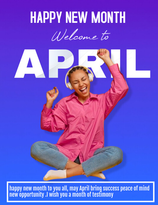 Welcome April month Template | PosterMyWall