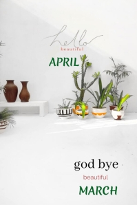 Hello April goodbye March Poster Template | PosterMyWall