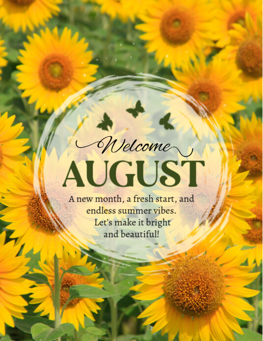 welcome august Template | PosterMyWall
