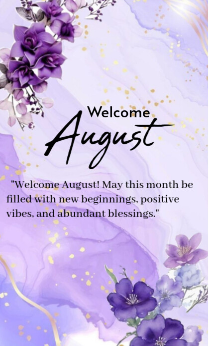 Modèle Welcome August | PosterMyWall
