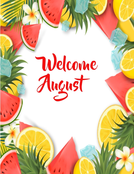 welcome August Template | PosterMyWall