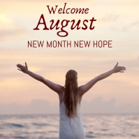 Welcome August Instagram Post Template | PosterMyWall