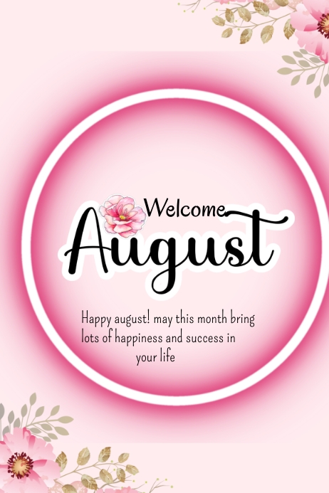 Plantilla de Welcome August Poster Design | PosterMyWall