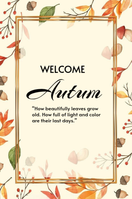 Welcome autum Template | PosterMyWall