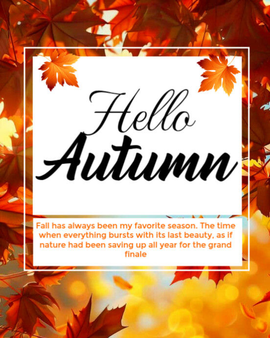 welcome autumn Template | PosterMyWall