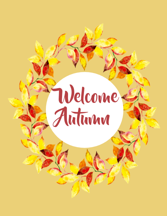 welcome Autumn Template | PosterMyWall