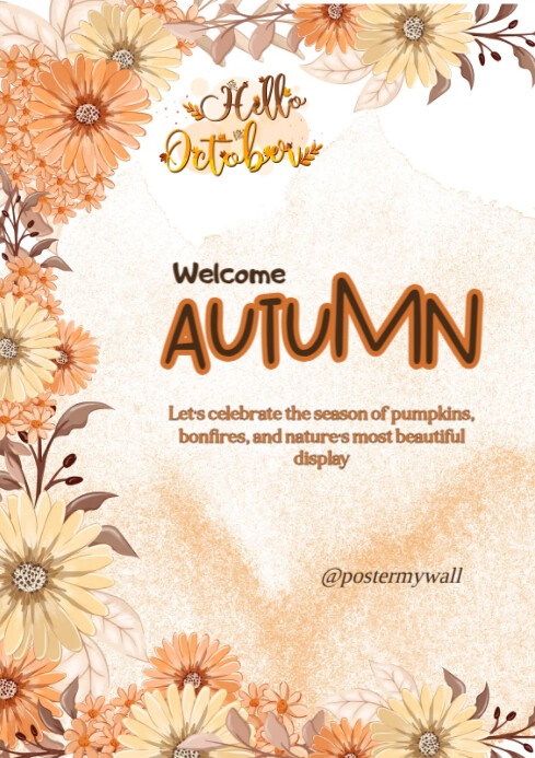 Welcome Autumn Template | PosterMyWall